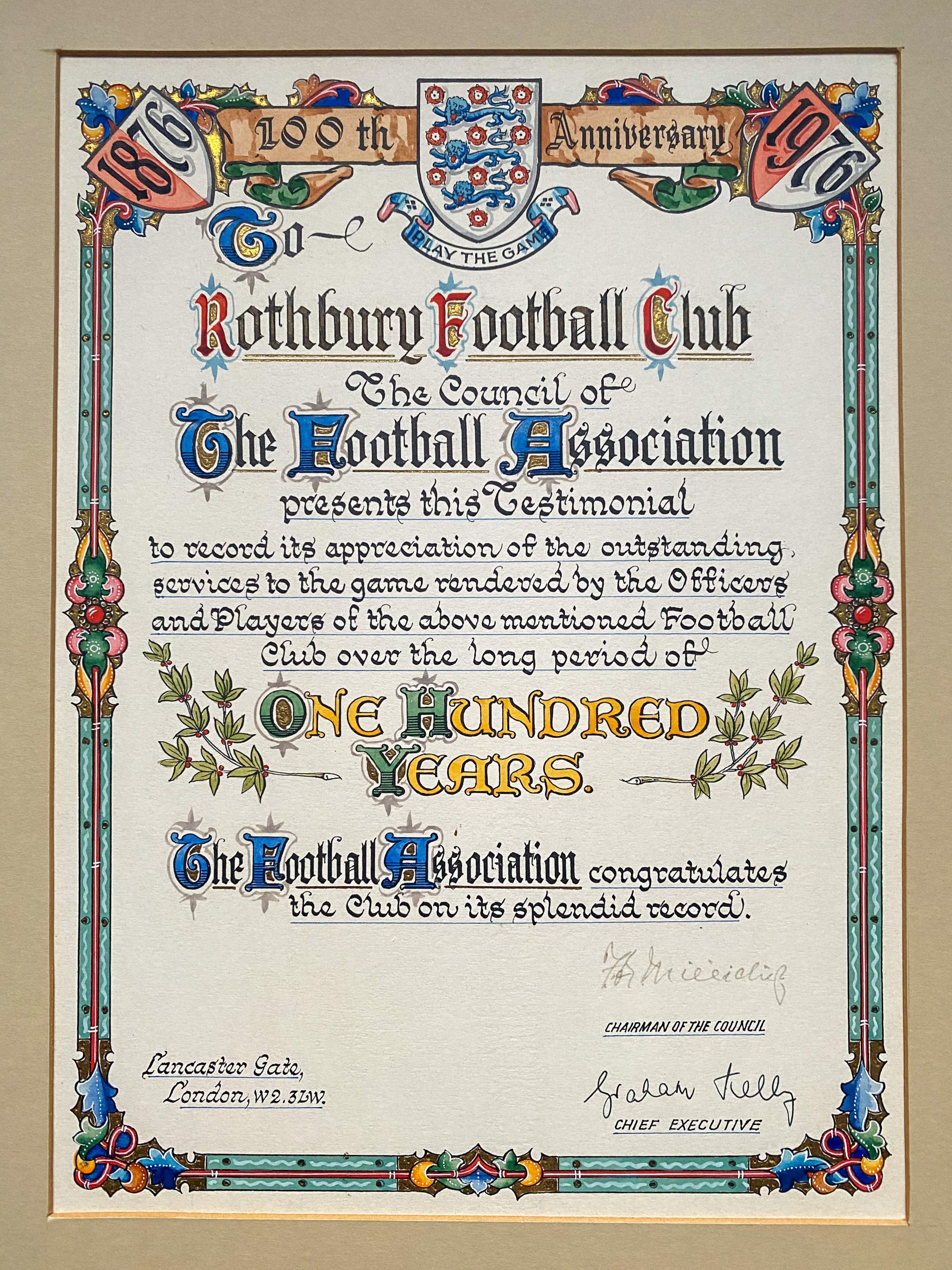 History - Rothbury Football Club